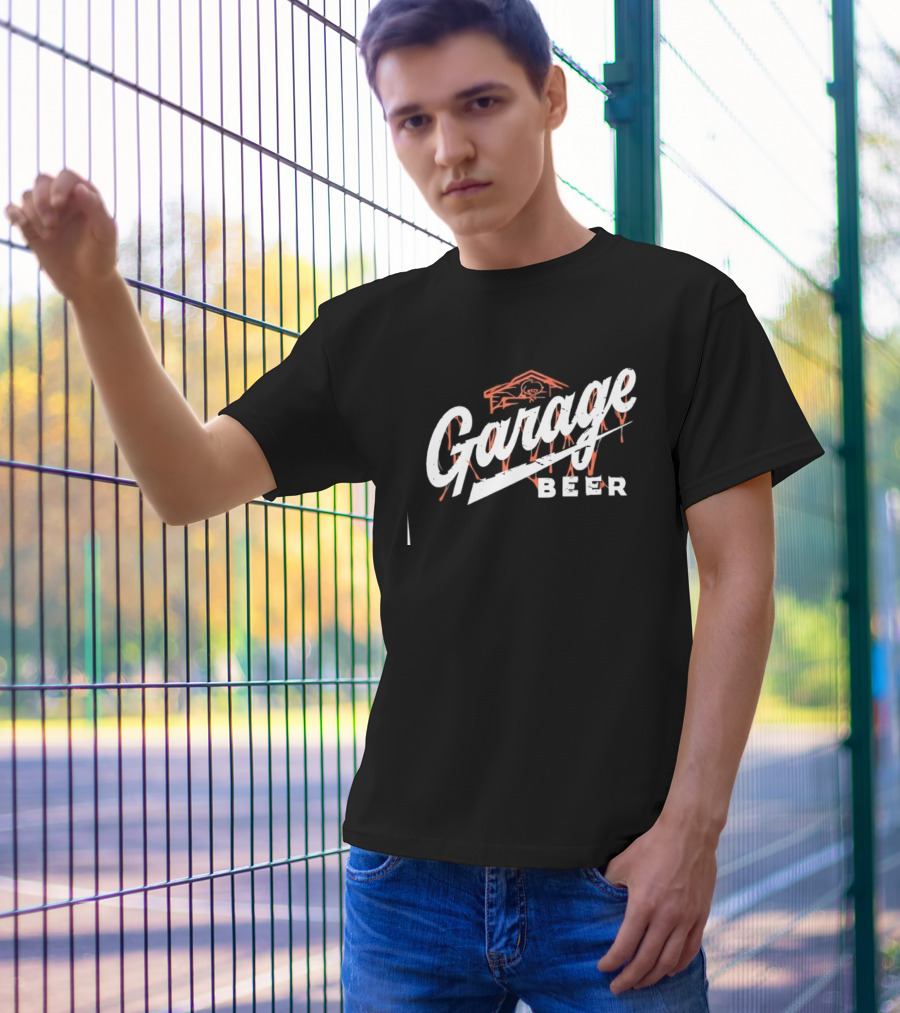 Garage Beer Distressed Style Vintage Aesthetic T-Shirt