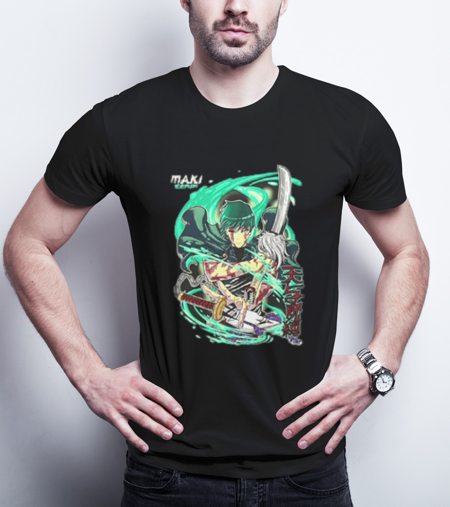 Maki Zenin Jujutsu Kaisen Tenyo Jubaku Heaven's Restriction Anime Sword T-Shirt