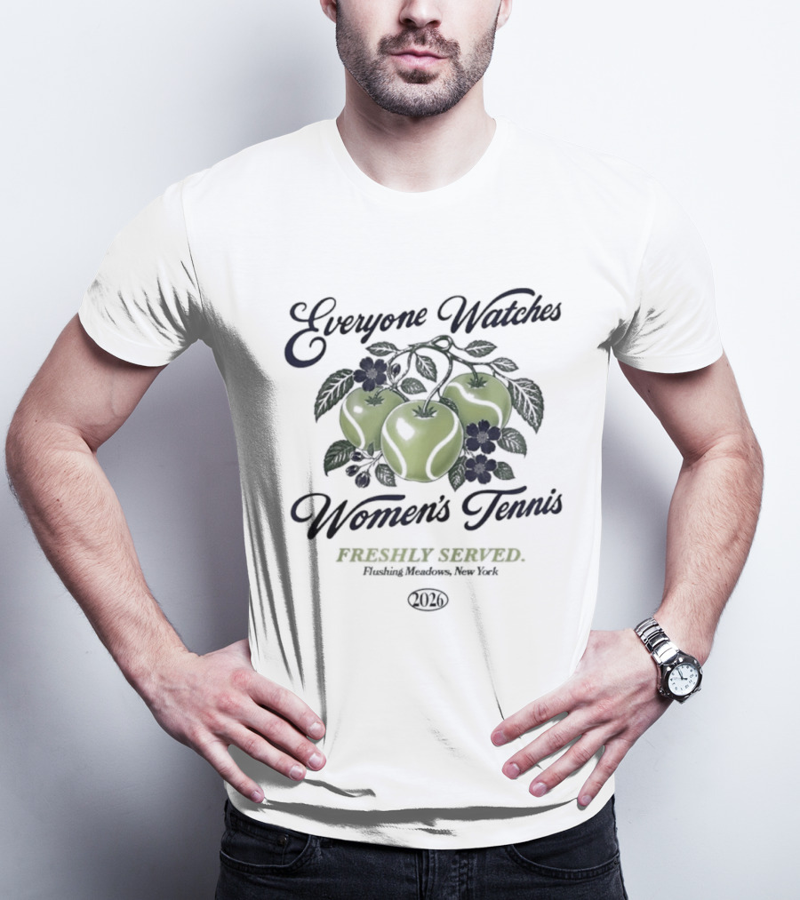 Everyone Es Women's Tennis Freshly Served Flushing Meadows New York T-Shirt