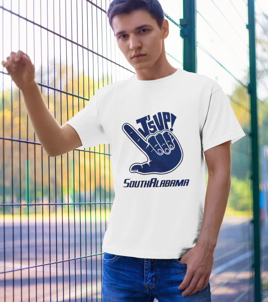 J's Up South Alabama Jaguars Hand Sign Fan Gear T-Shirt