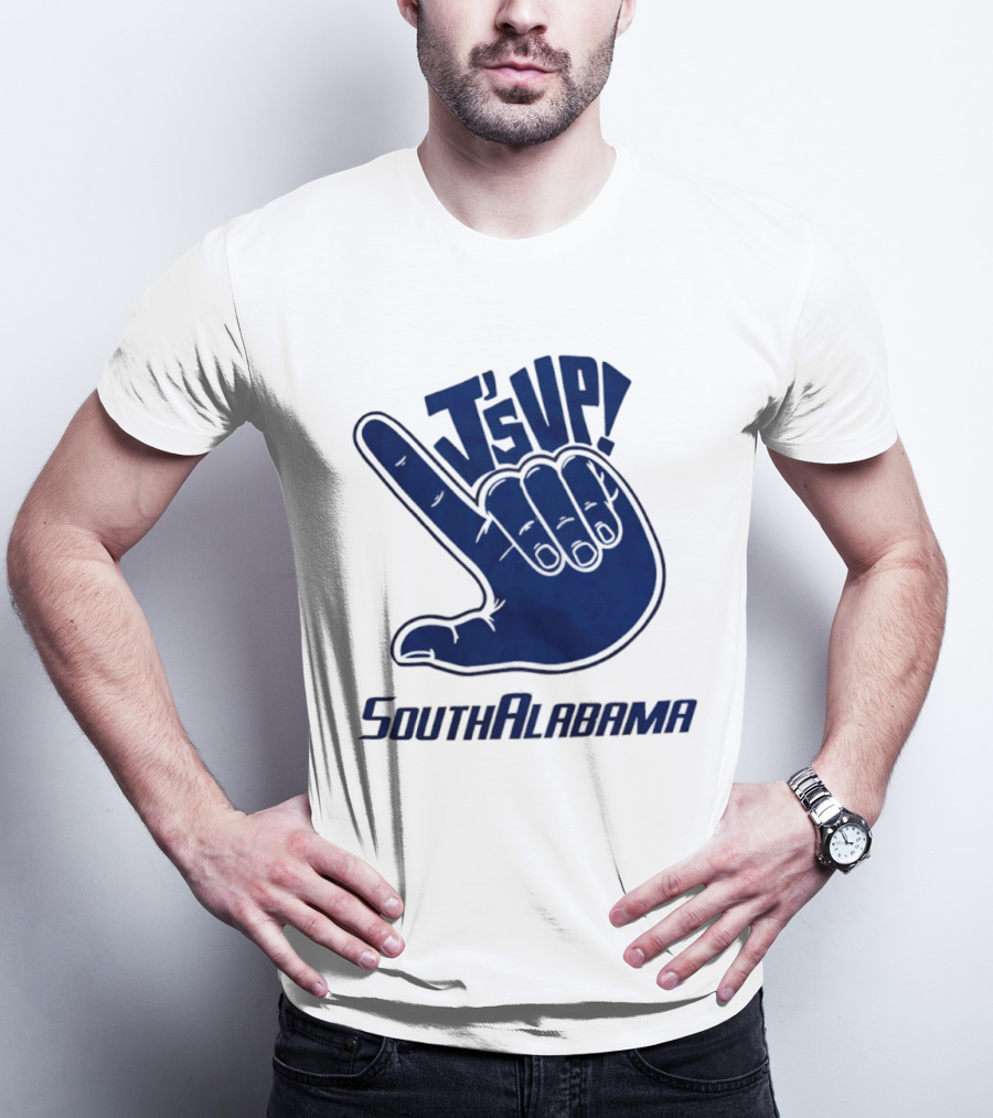 J's Up South Alabama Jaguars Hand Sign Fan Gear T-Shirt
