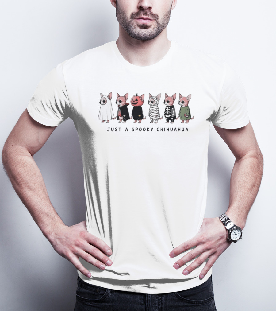 Just A Spooky Chihuahua Halloween Costume Lineup T-Shirt