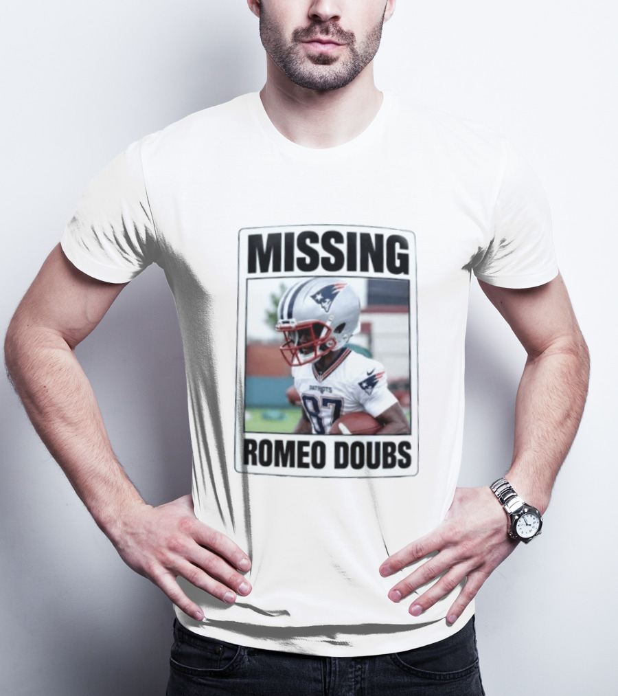 Missing Romeo Doubs New England Patriots T-Shirt