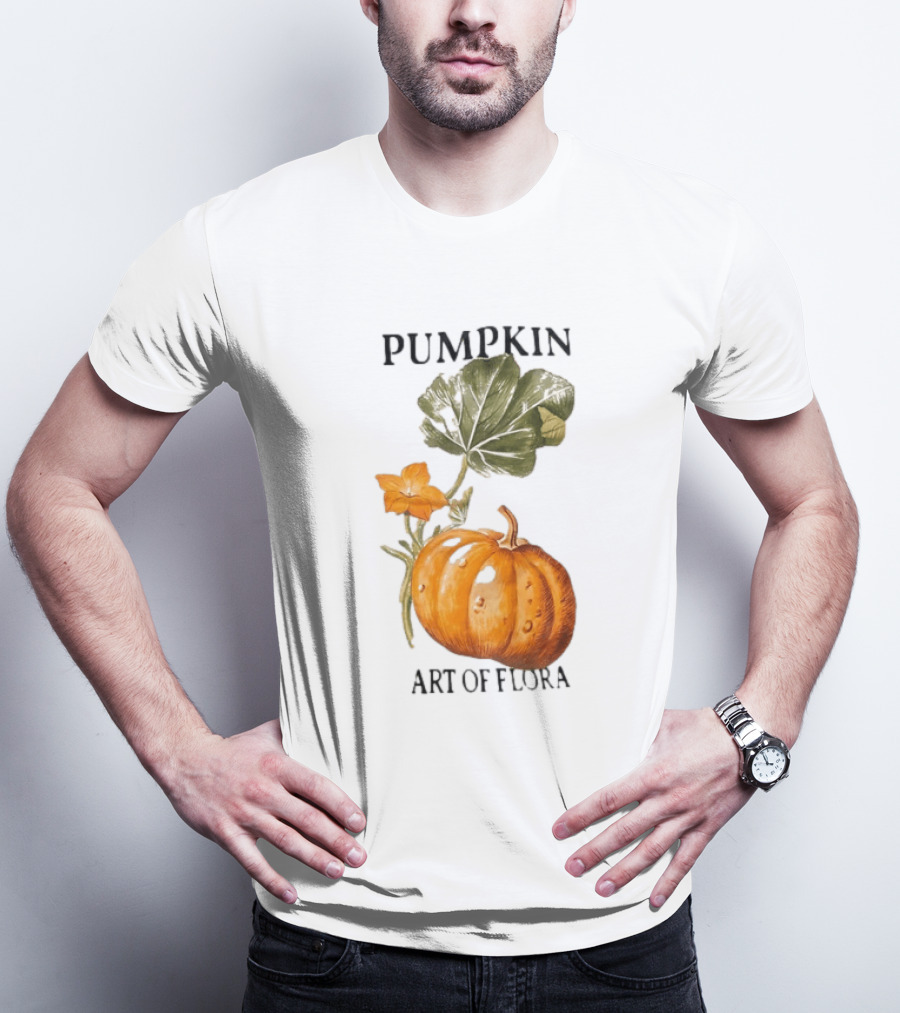 Pumpkin Art Of Flora Botanical Nature Harvest T-Shirt