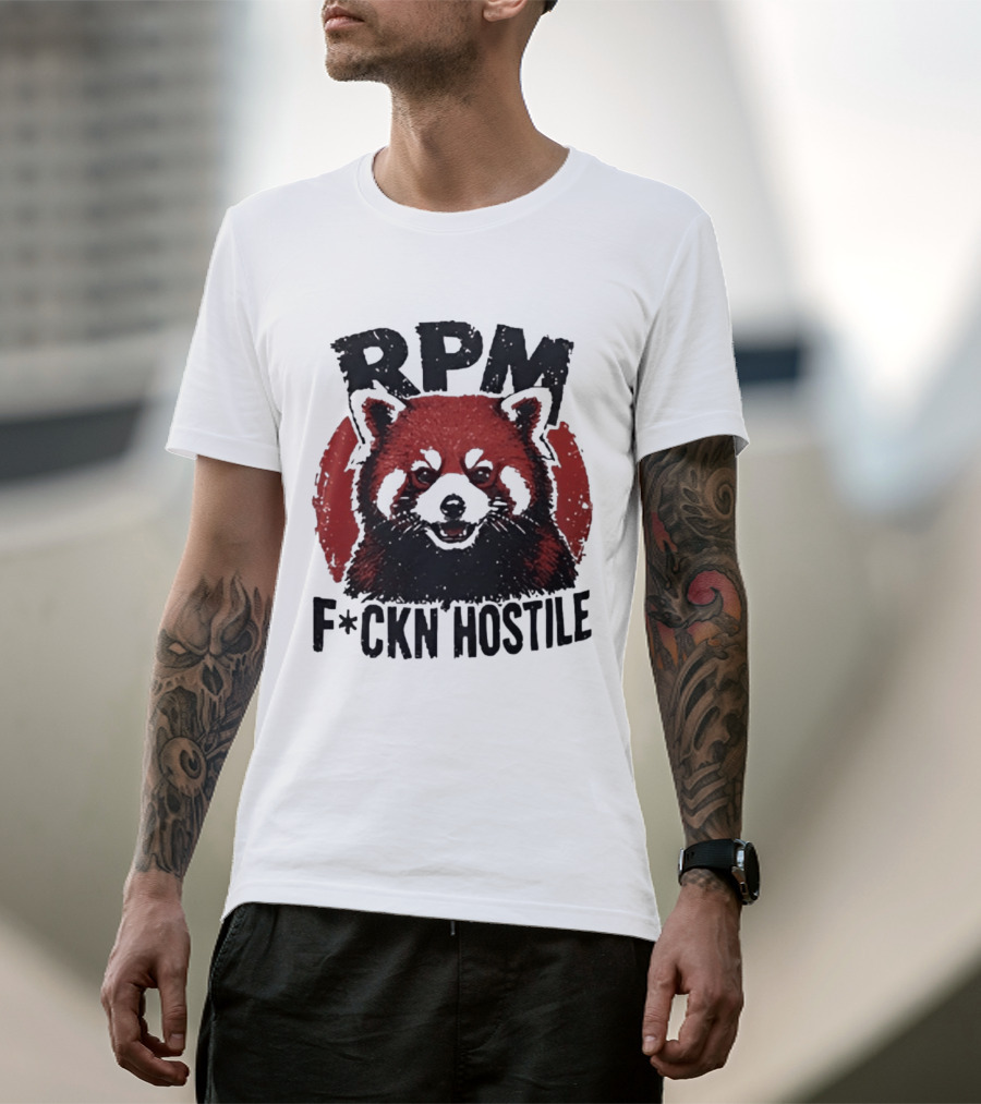 RPM Fckn Hostile Red Panda Fierce Cartoon T-Shirt