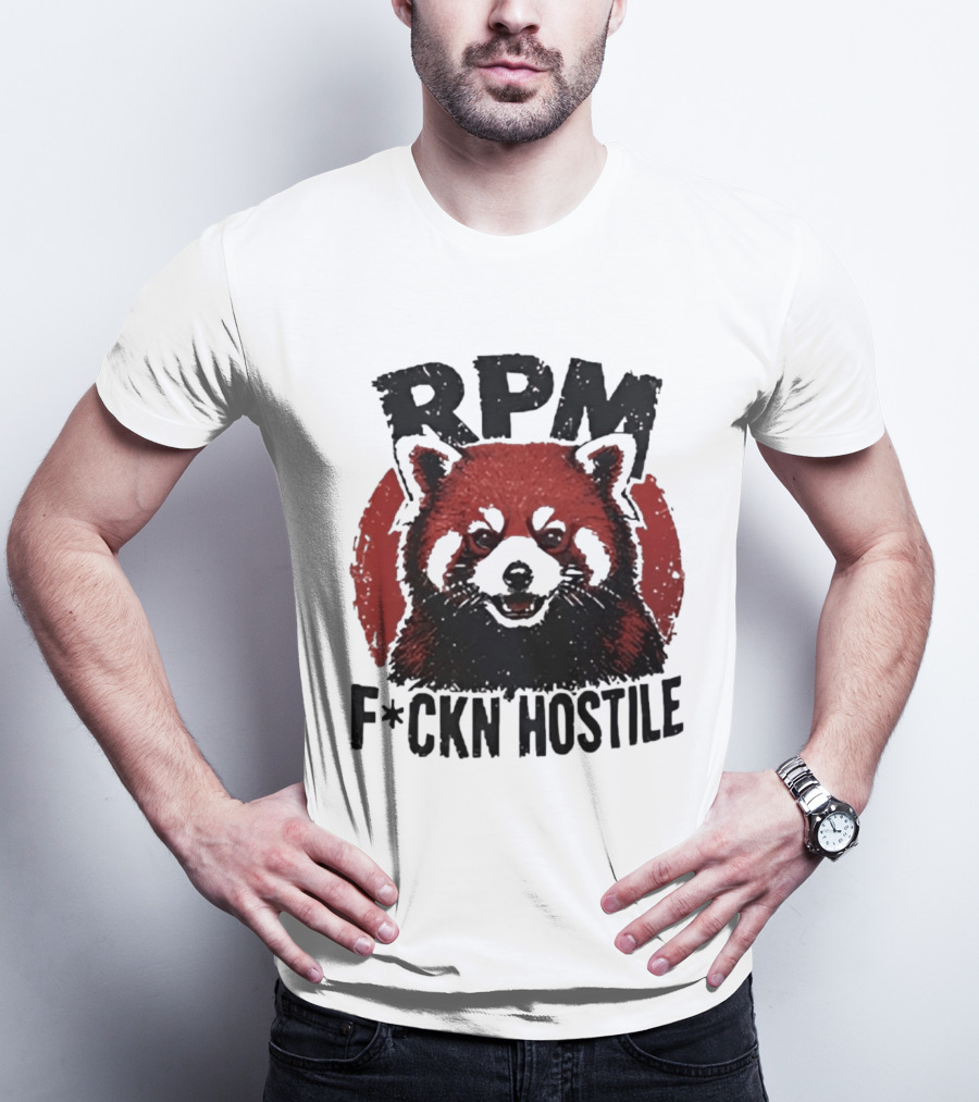 RPM Fckn Hostile Red Panda Fierce Cartoon T-Shirt