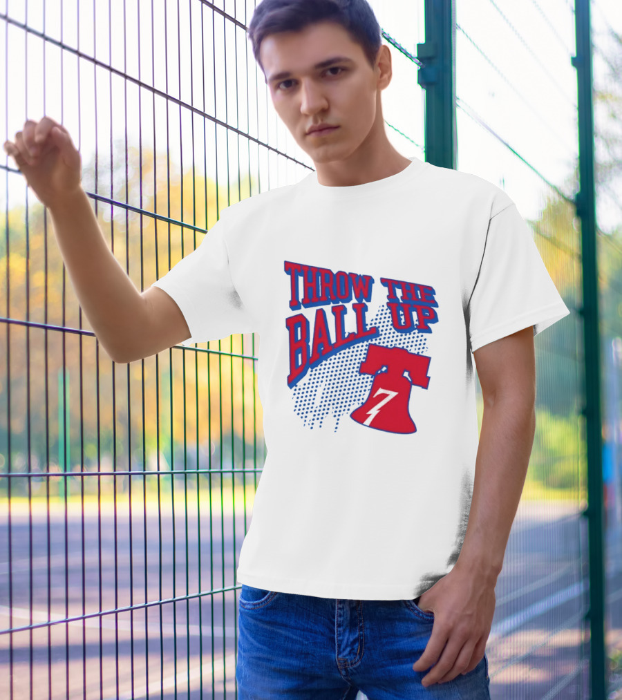 NBA Philadelphia 76ers Throw The Ball Up Liberty Bell T-Shirt