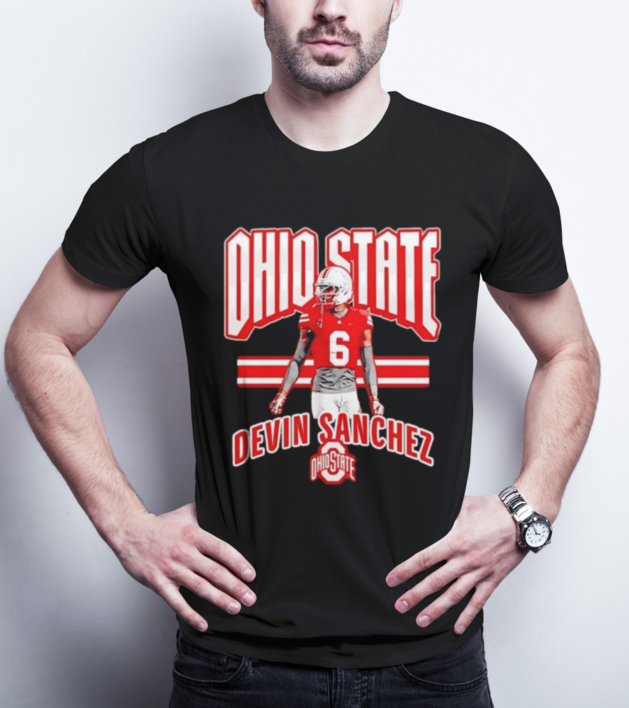 Ohio State Buckeyes Devin Sanchez Number 6 Fan T-Shirt