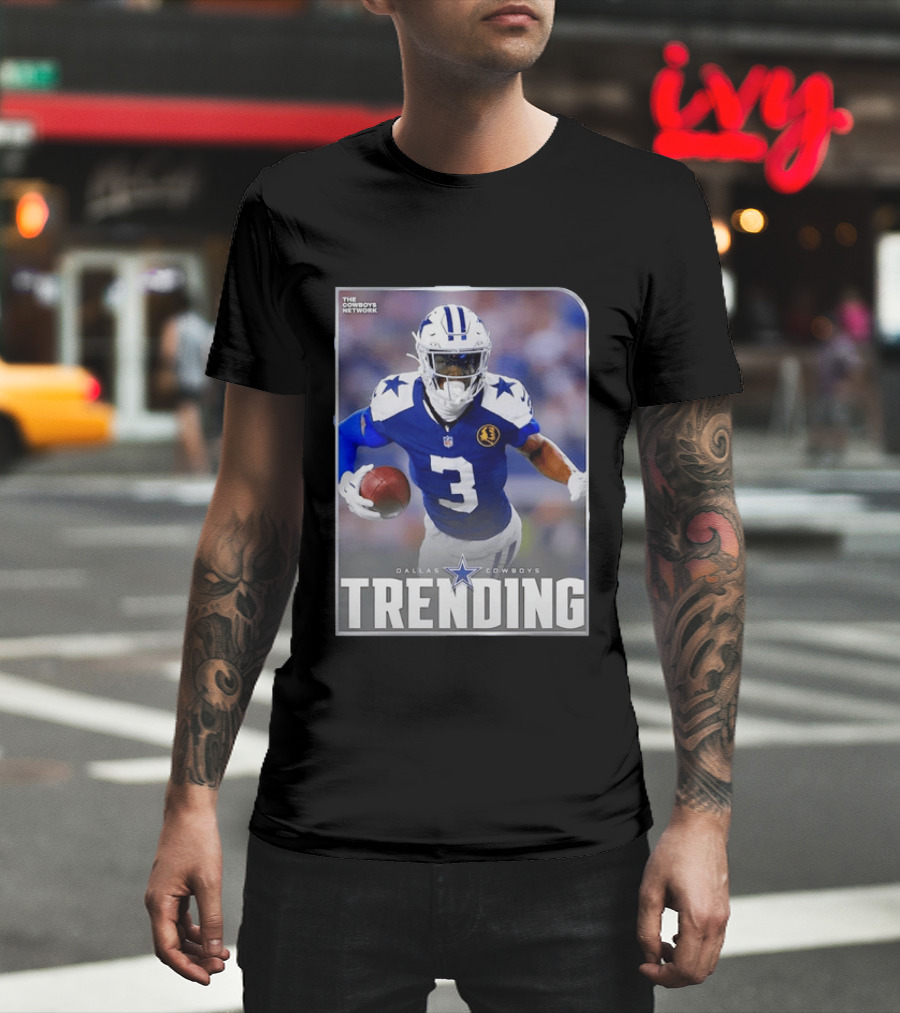 Dallas Cowboys Network Trending Number 3 Player Football T-Shirt