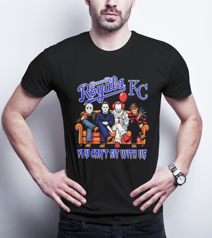 Kansas City Royals Horror Movie Characters You Can't Sit With Us Halloween 2026 T-Shirt