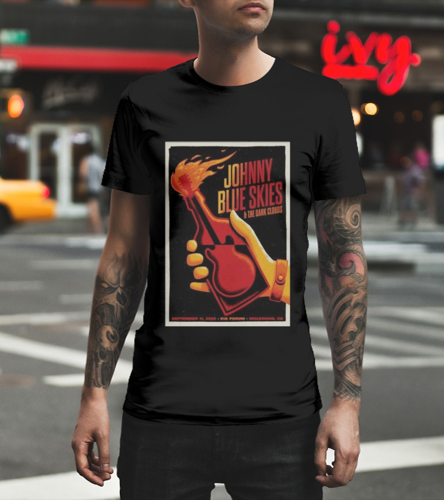 Johnny Blue Skies And The Dark Clouds Kia Forum Inglewood September 11 2026 T-Shirt