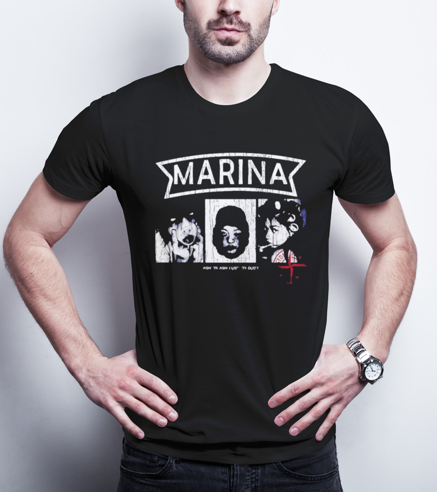 Marina Ash To Ash Dust To Dust Stone Island Distressed T-Shirt