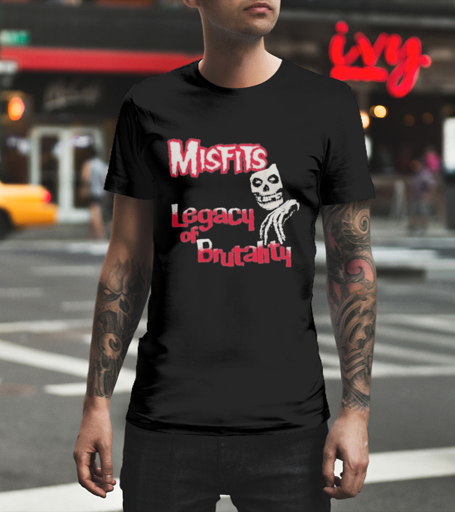 Misfits Legacy Of Brutality Skull Punk Rock T-Shirt