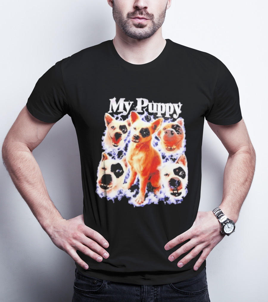 My Puppy Australian Cattle Dog Blue Heeler Faces T-Shirt