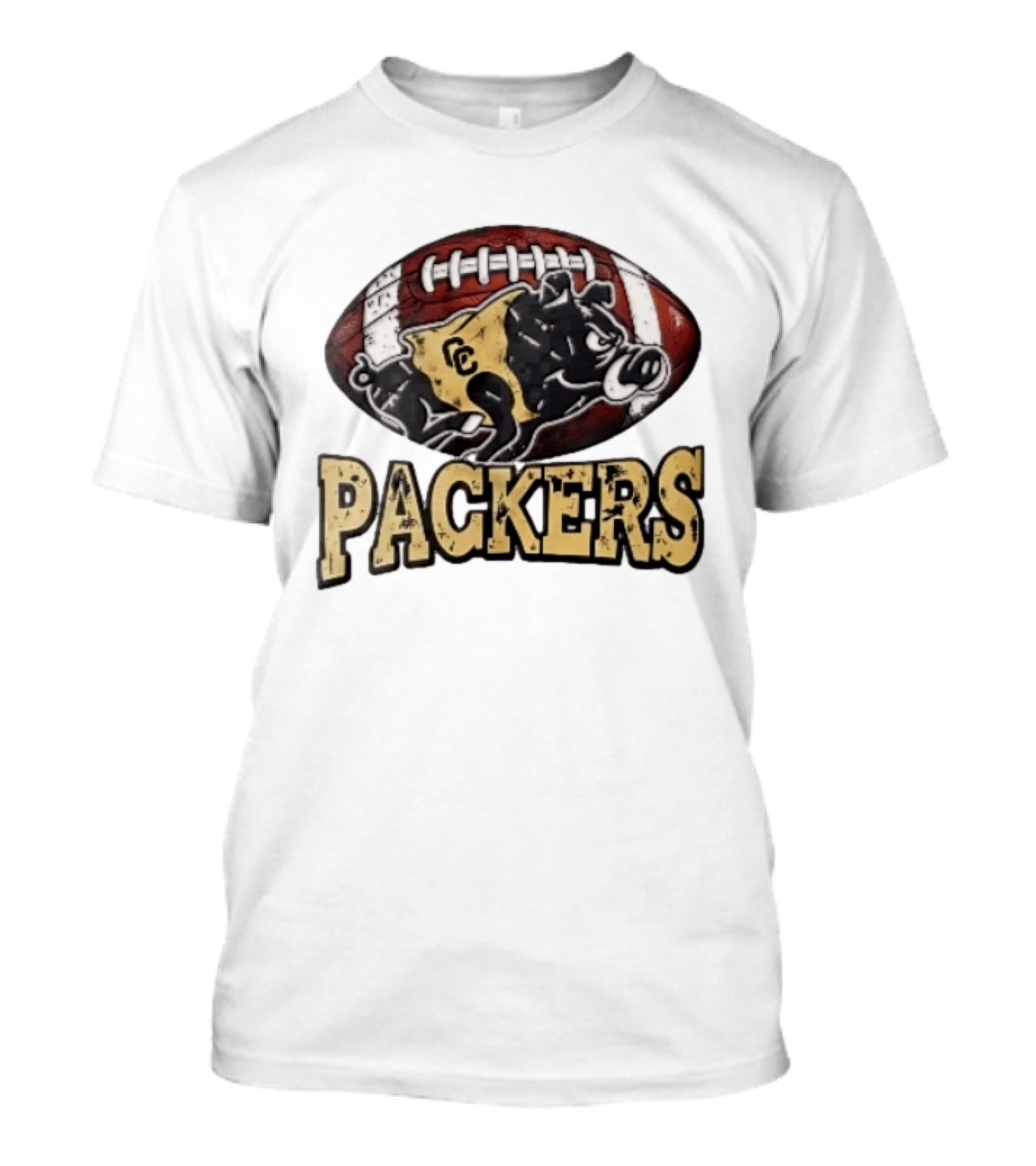 Colquitt County Packers Vintage Style Cartoon Boar Football T-Shirt