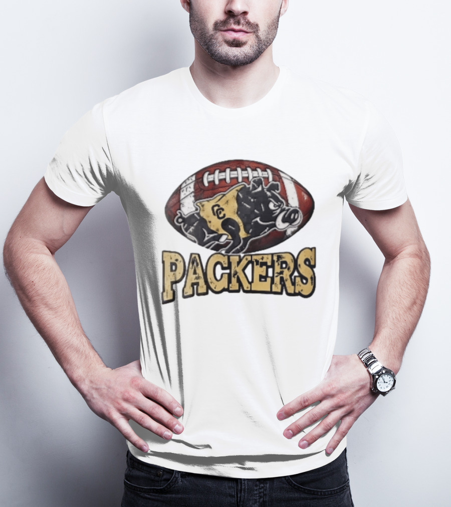 Colquitt County Packers Vintage Style Cartoon Boar Football T-Shirt