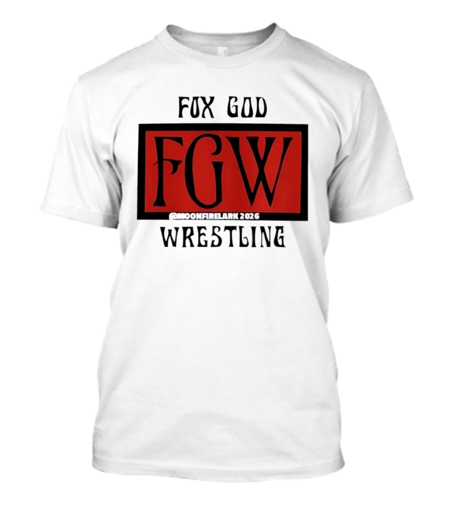 Fox God FGW Wrestling Moonfirelark 2025 Red T-Shirt