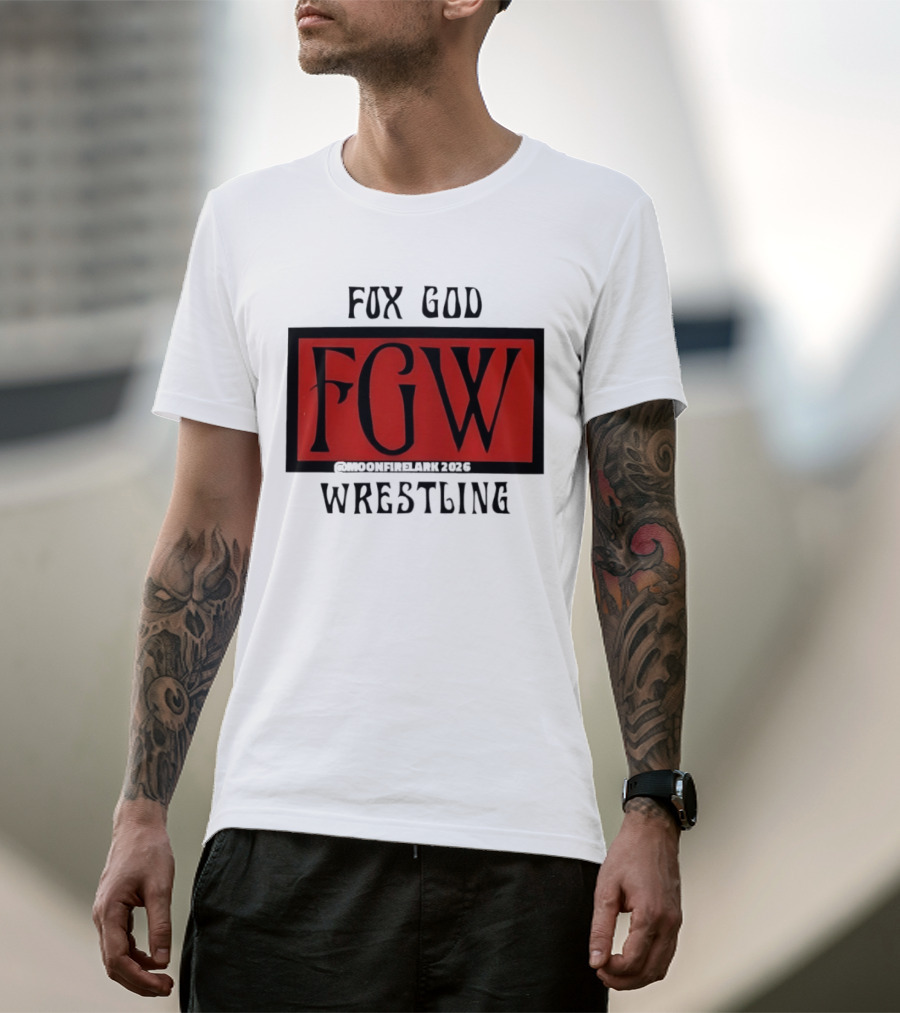 Fox God FGW Wrestling Moonfirelark 2025 Red T-Shirt