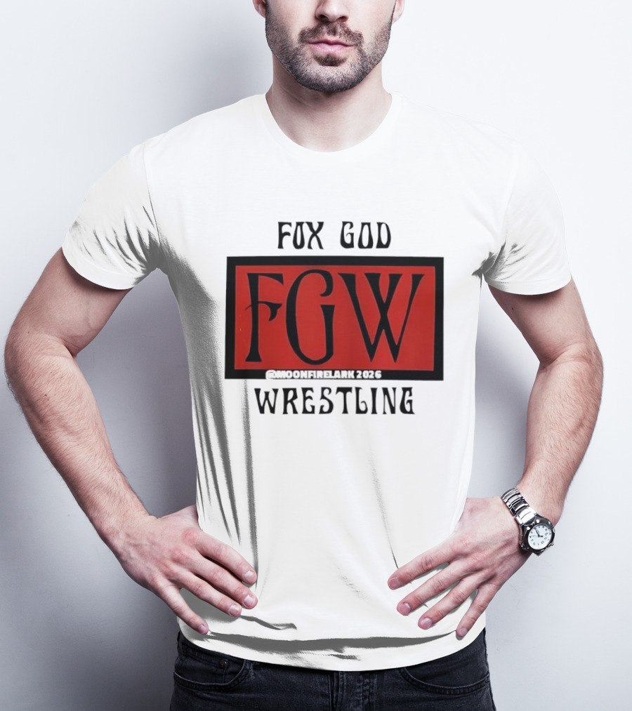 Fox God FGW Wrestling Moonfirelark 2025 Red T-Shirt