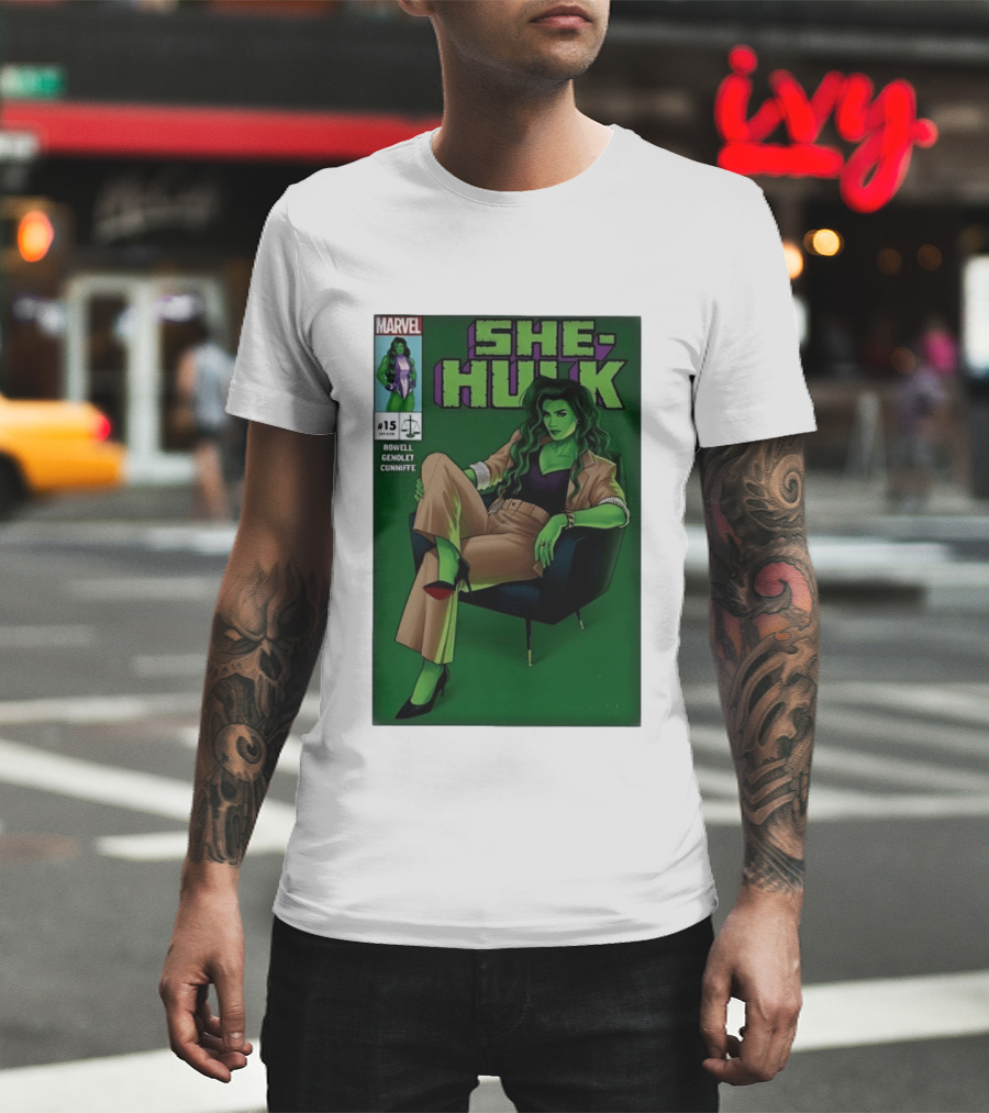 Marvel She Hulk Issue 15 Comic Book Cover Rowell Genolet Cunniffe T-Shirt