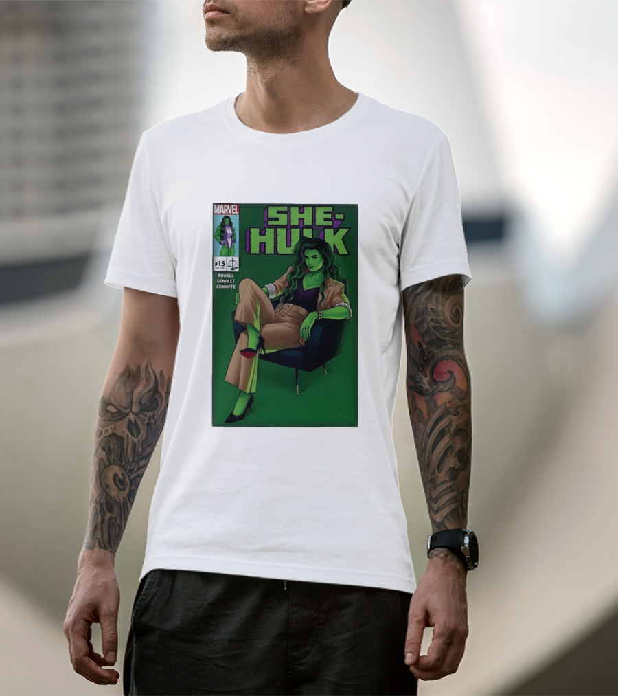 Marvel She Hulk Issue 15 Comic Book Cover Rowell Genolet Cunniffe T-Shirt