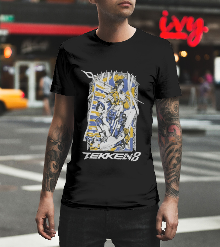 Tekken 8 Team Princess Anime Female Fighters Art Chameleon Flag T-Shirt