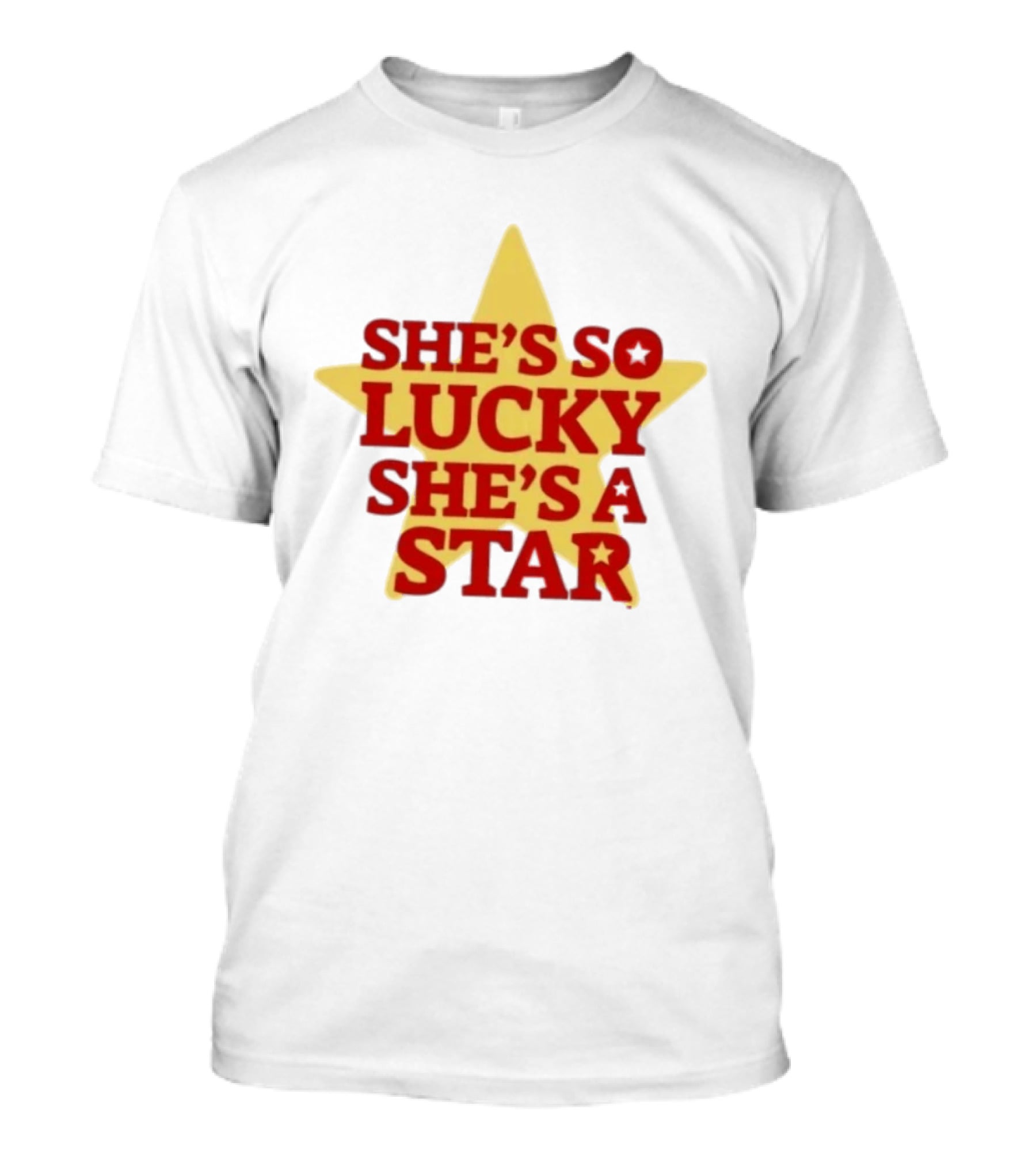 She's So Lucky She's A Star Yellow Star T-Shirt