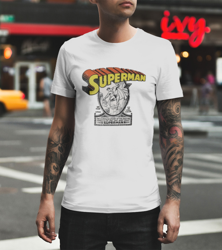 Superman The Complete Story Of The Daring Exploits Of The One And Only Comic Book Cover T-Shirt