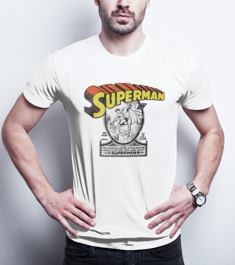 Superman The Complete Story Of The Daring Exploits Of The One And Only Comic Book Cover T-Shirt