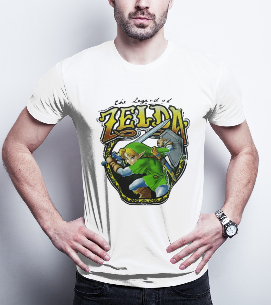 The Legend Of Zelda Link With Sword And Shield T-Shirt