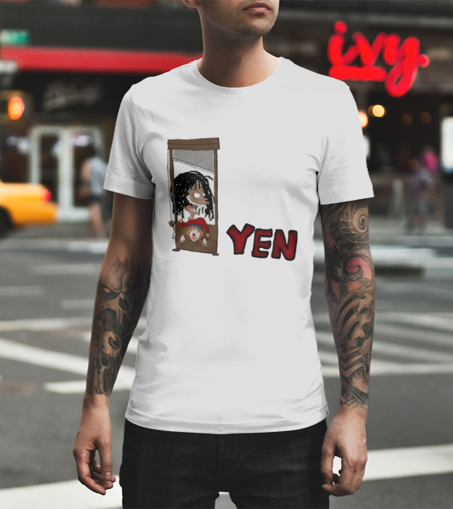 Yen Guillotine Clown Head Cartoon T-Shirt