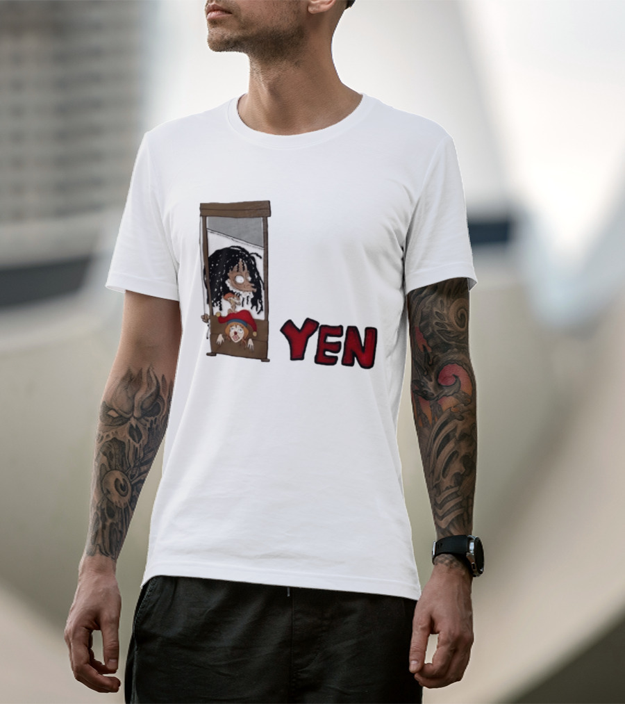 Yen Guillotine Clown Head Cartoon T-Shirt