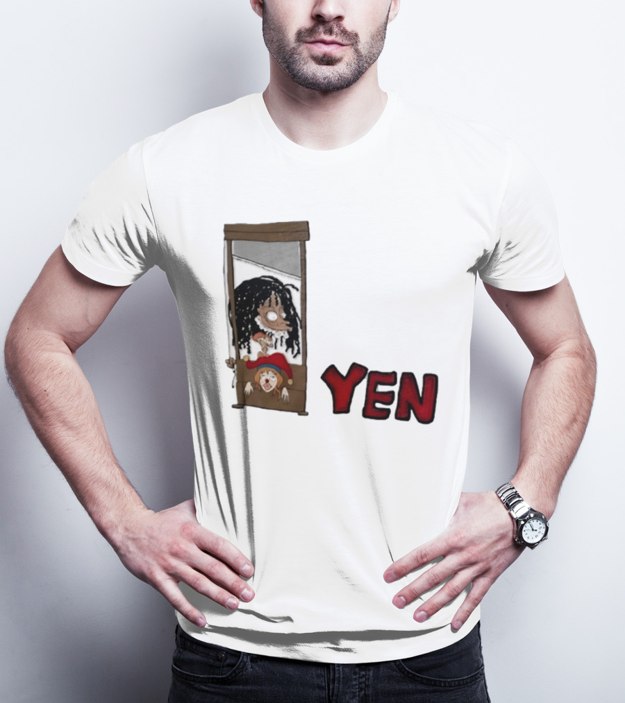 Yen Guillotine Clown Head Cartoon T-Shirt