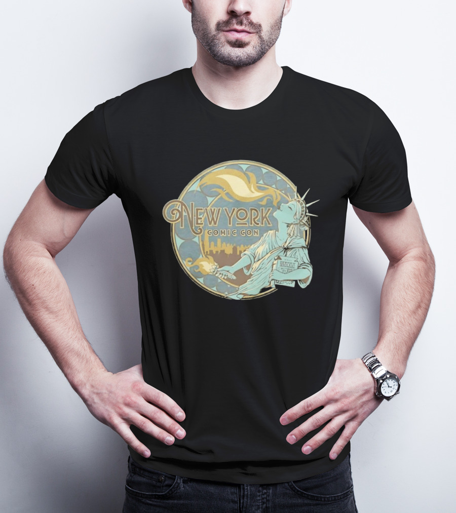 New York Comic Con MMXXVI Statue Of Liberty Art Nouveau T-Shirt