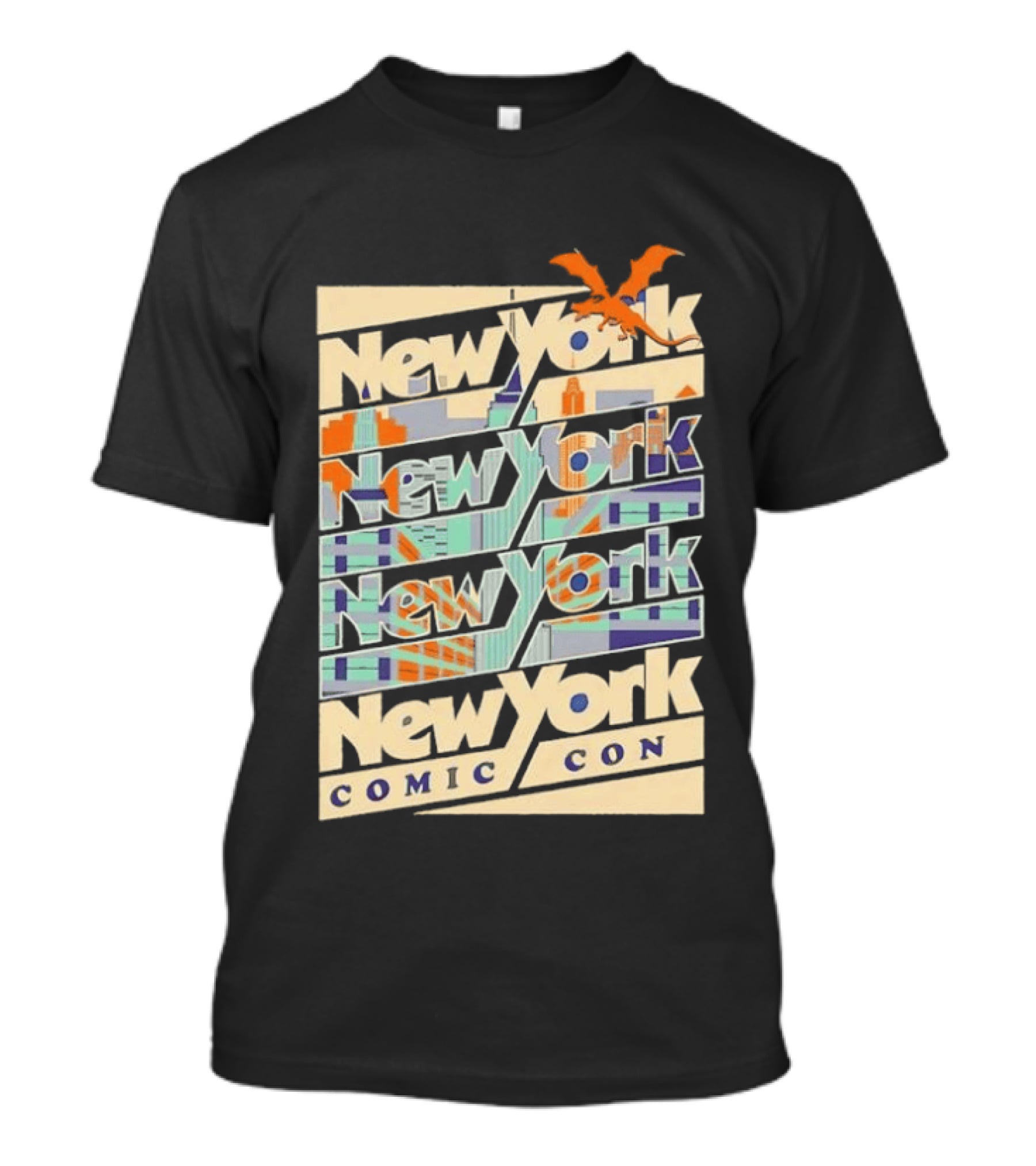 New York Comic Con Modern Skyline Dragon NYCC T-Shirt