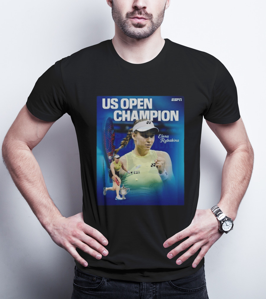 US Open Champion Elena Rybakina Win Featured By ESPN T-Shirt