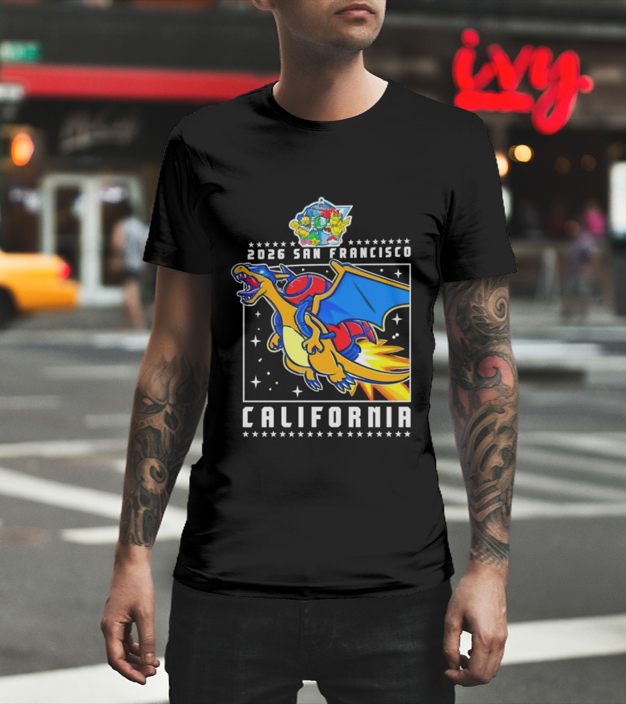 Pokémon Worlds 2026 Charizard San Francisco California T-Shirt
