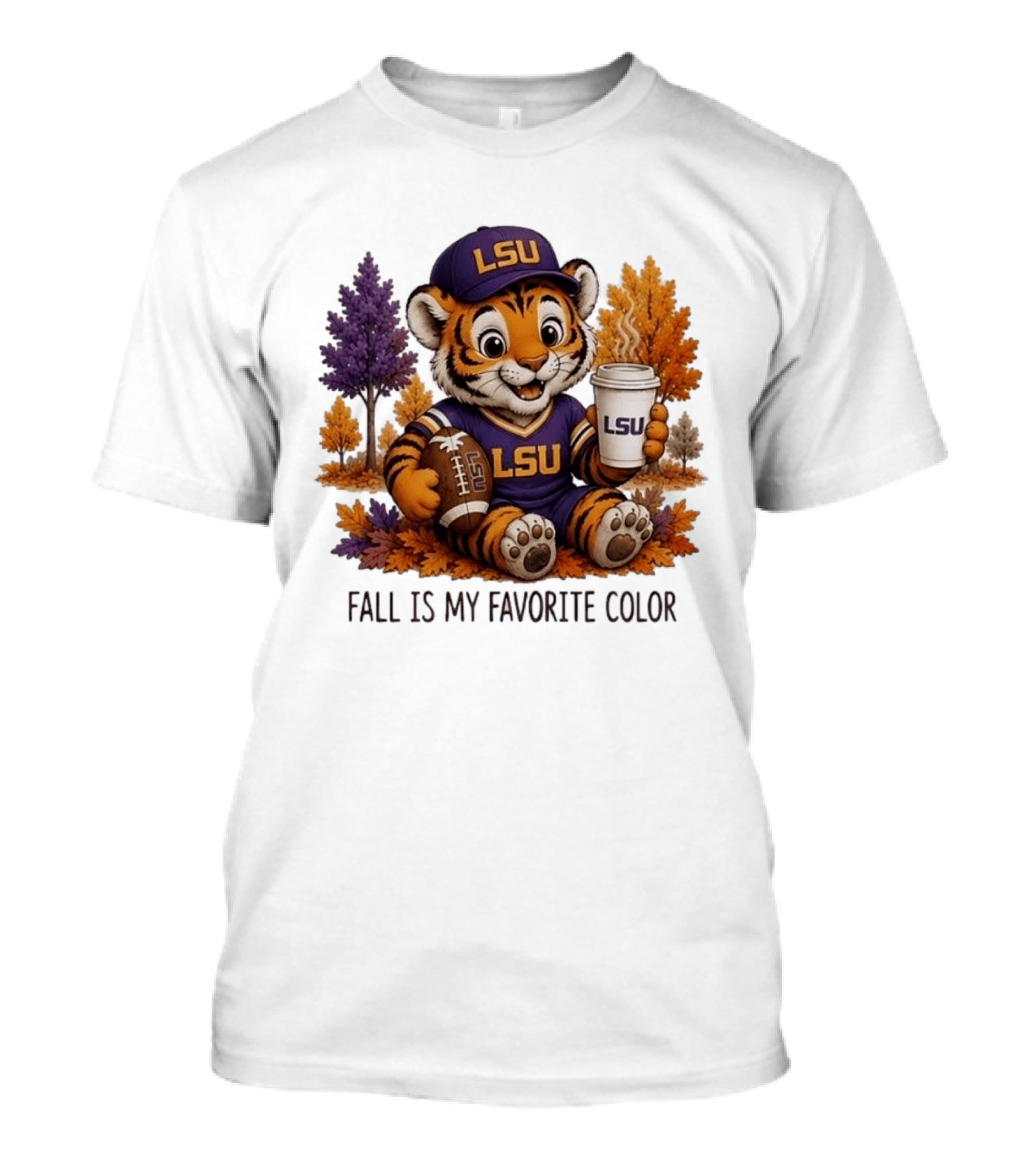 LSU Tiger Fall Is My Favorite Color College Football Cute Autumn T-Shirt