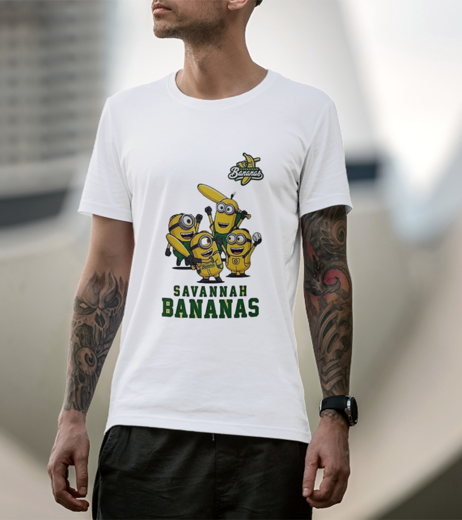 Minions Savannah Bananas Baseball Team Banana Ball Characters T-Shirt