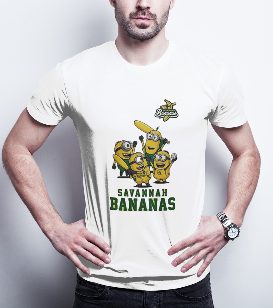 Minions Savannah Bananas Baseball Team Banana Ball Characters T-Shirt