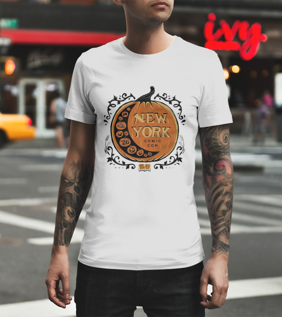 New York Comic Con 2026 Pumpkin Halloween Decor T-Shirt
