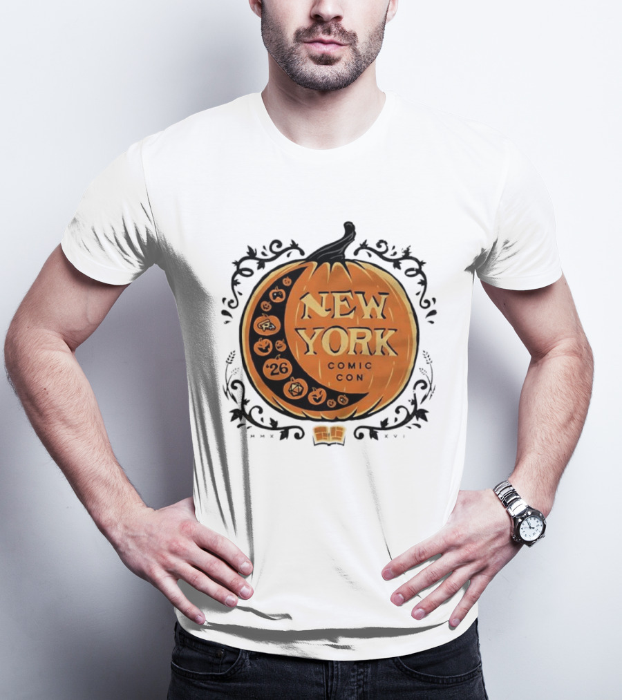 New York Comic Con 2026 Pumpkin Halloween Decor T-Shirt
