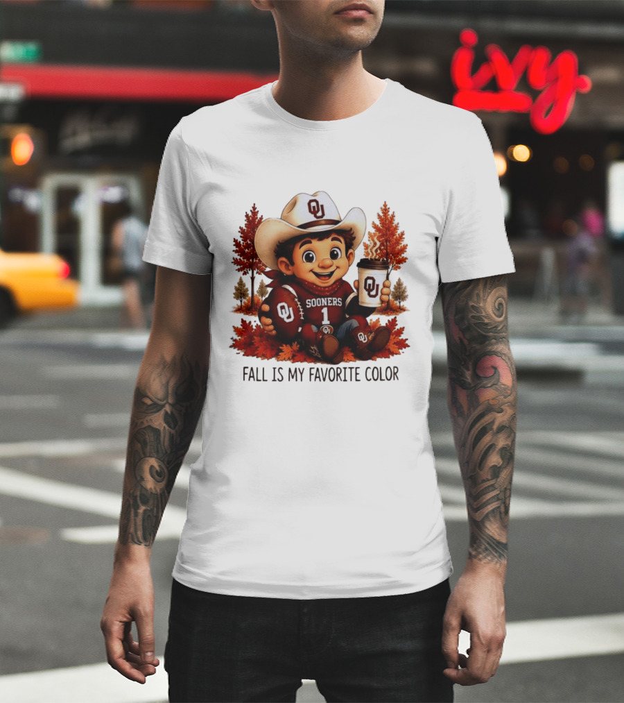 Oklahoma Sooners Fall Is My Favorite Color OU Sooners Football Autumn T-Shirt
