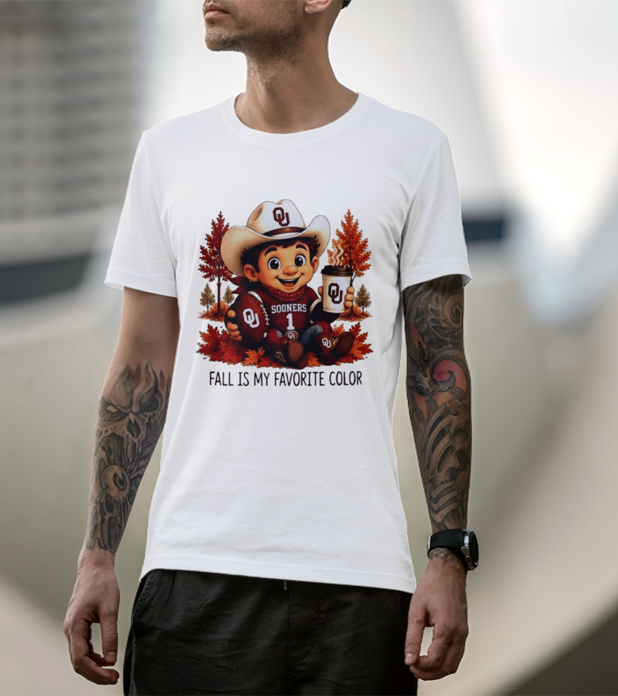Oklahoma Sooners Fall Is My Favorite Color OU Sooners Football Autumn T-Shirt