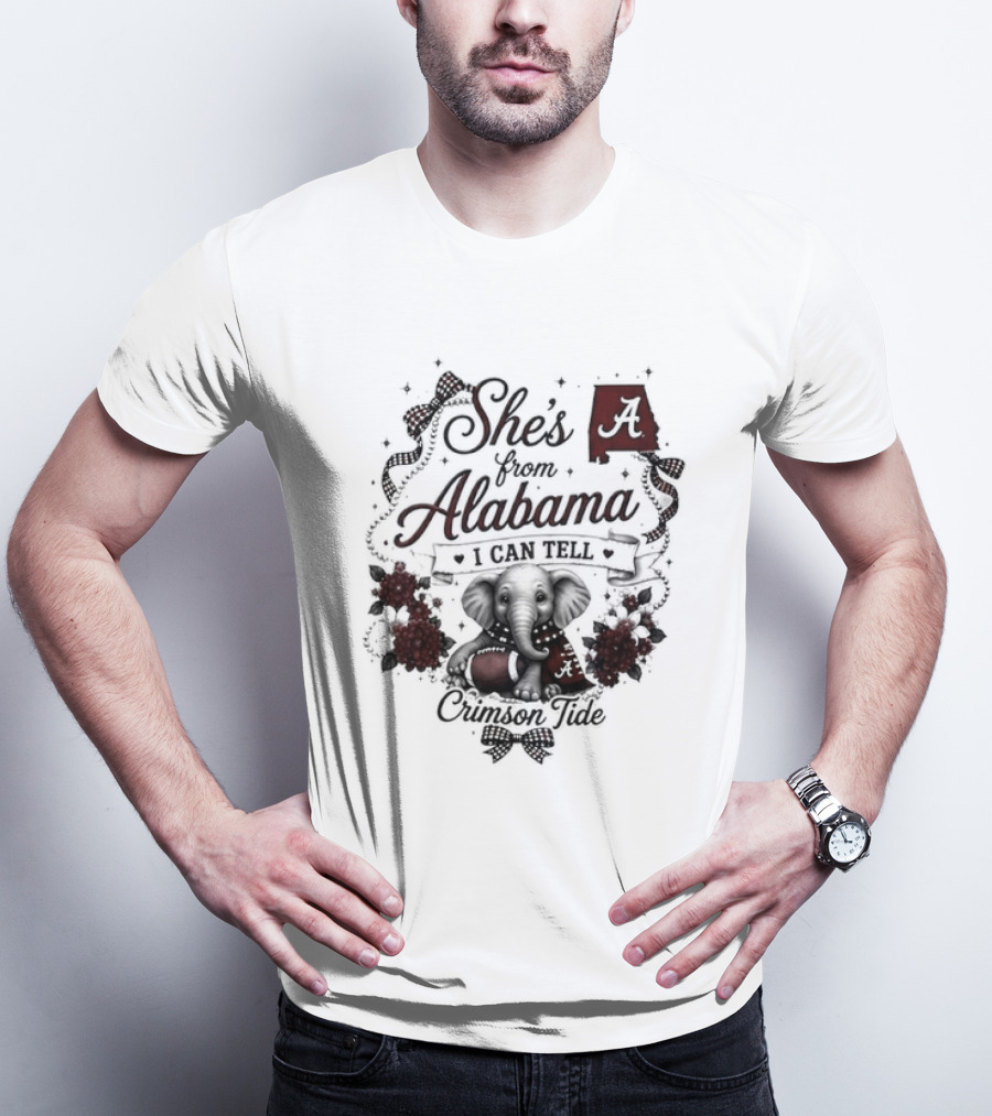 Crimson Tide She's From Alabama I Can Tell T-Shirt