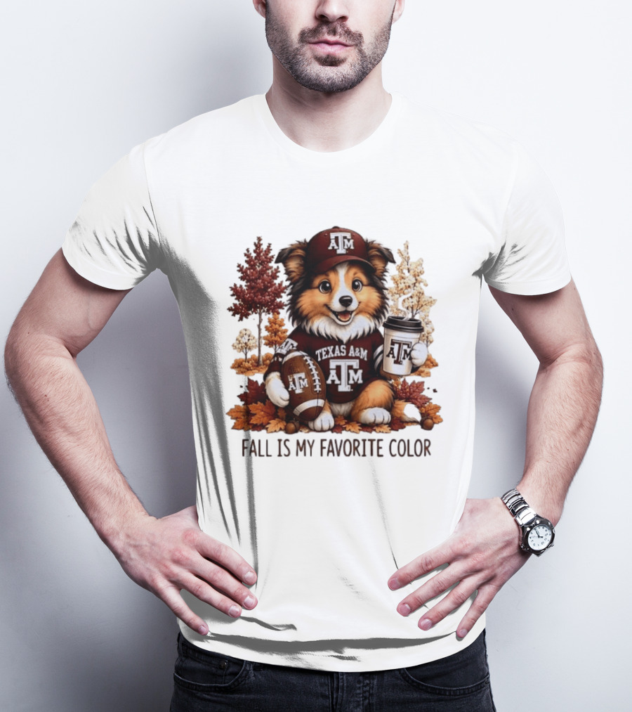 Texas A&M Dog Fall Is My Favorite Color Football Coffee T-Shirt