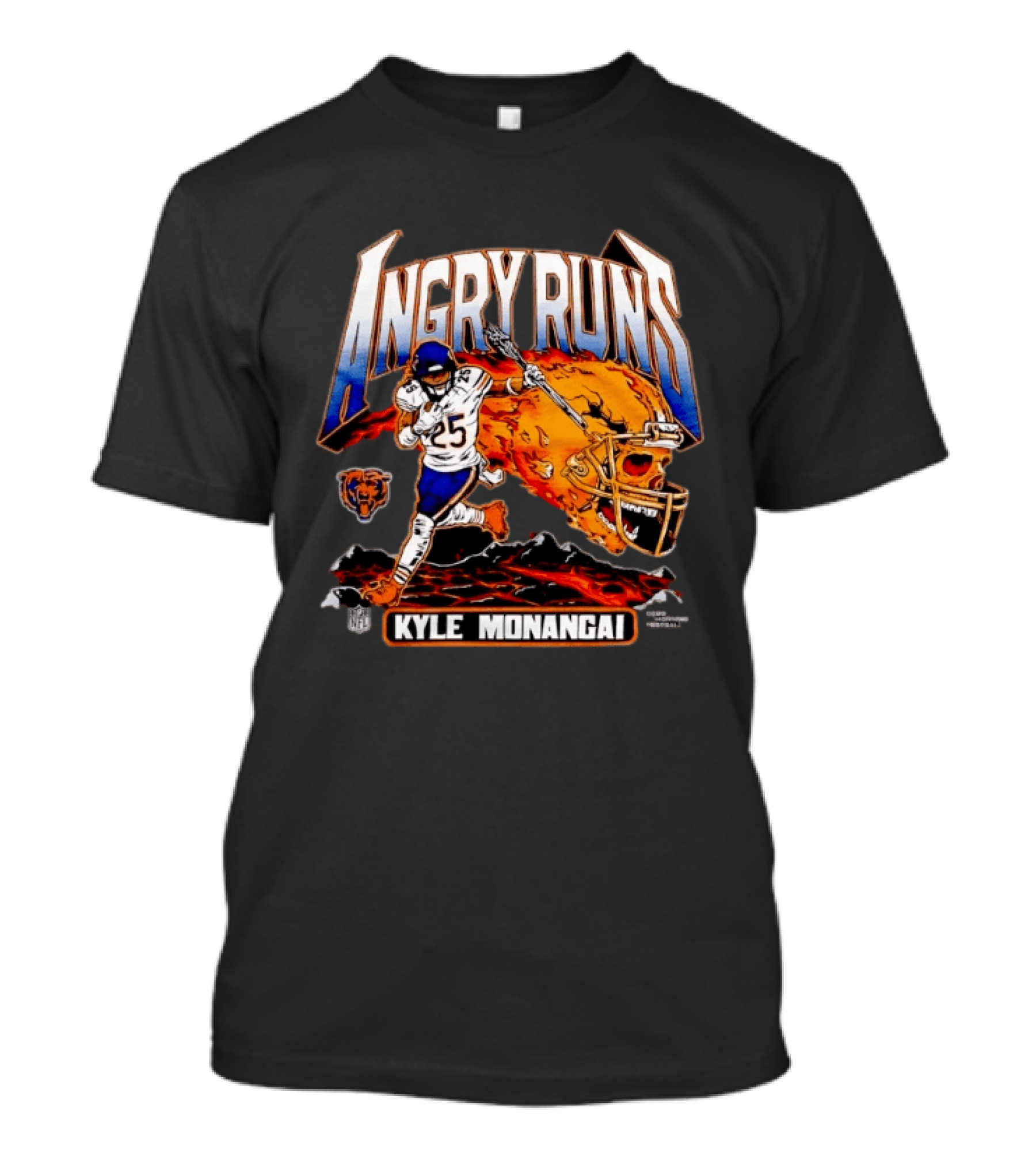 Angry Runs Kyle Monangai Chicago Bears Football NFL 2023 T-Shirt