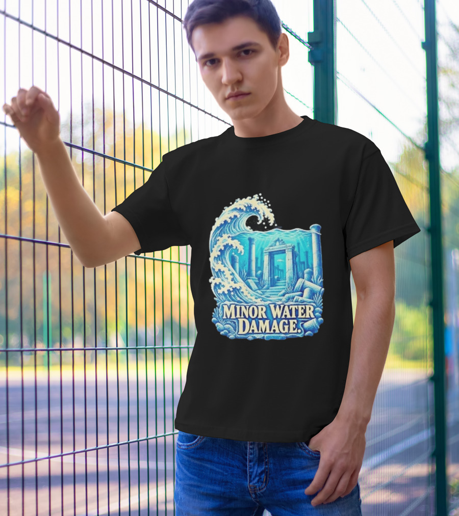 Minor Water Damage Ancient Architecture Underwater Ruins T-Shirt