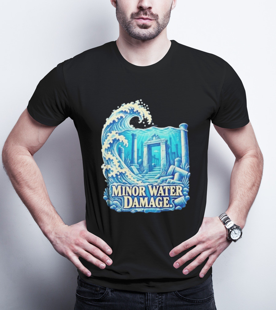 Minor Water Damage Ancient Architecture Underwater Ruins T-Shirt