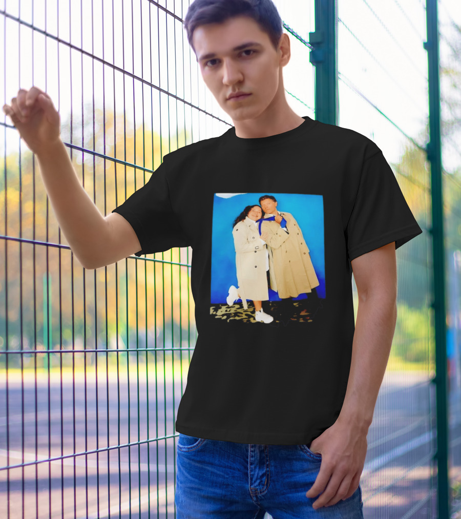 Misha Collins Castiel Supernatural Photo Trench Coat And Tie T-Shirt